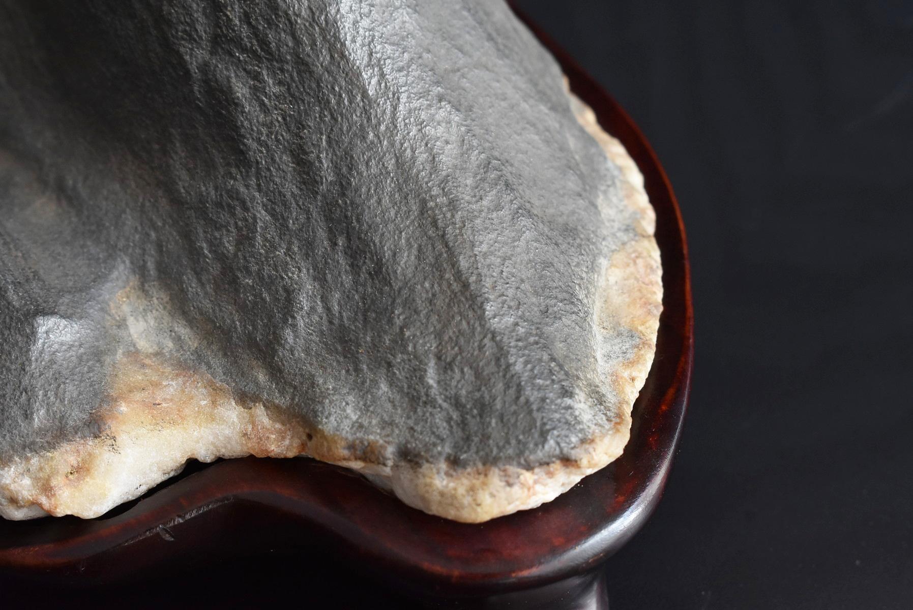 Old Japanese Scholar's Stone / "Makkou-Stone" / Carved Ornamental Stone ...