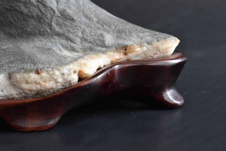 Old Japanese Scholar's Stone / "Makkou-Stone" / Carved Ornamental Stone ...