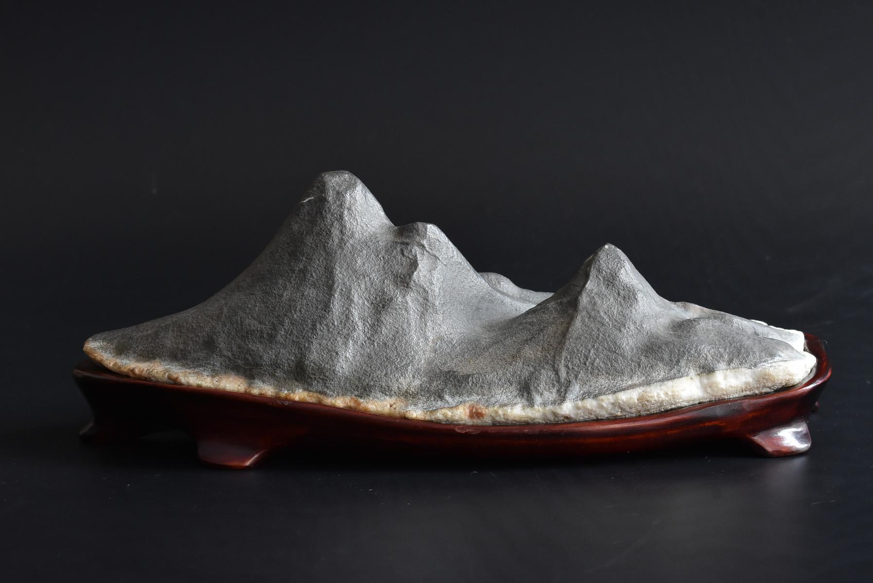 Old Japanese Scholar's Stone / "Makkou-Stone" / Carved Ornamental Stone ...