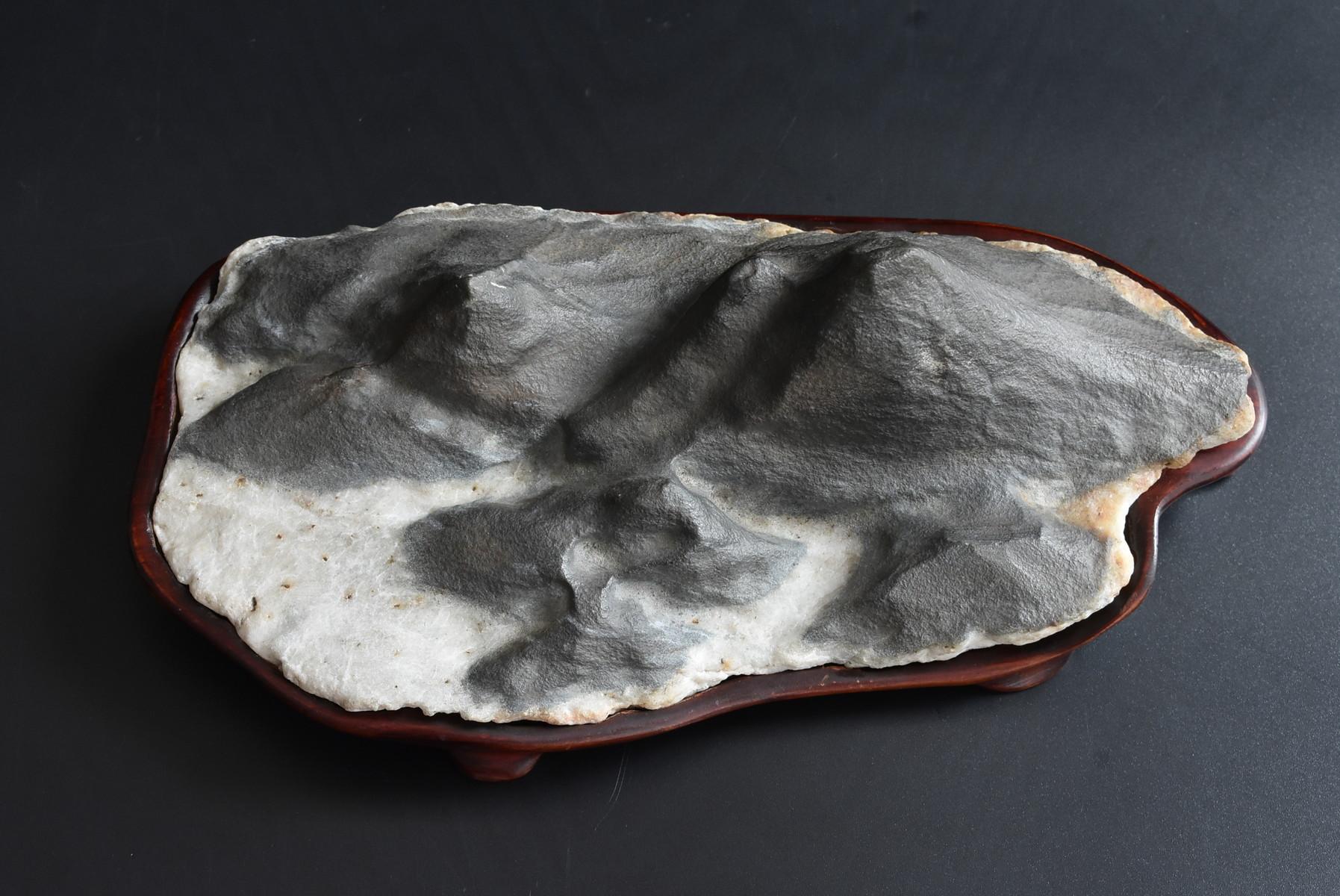 Old Japanese Scholar's Stone / "Makkou-Stone" / Carved Ornamental Stone ...