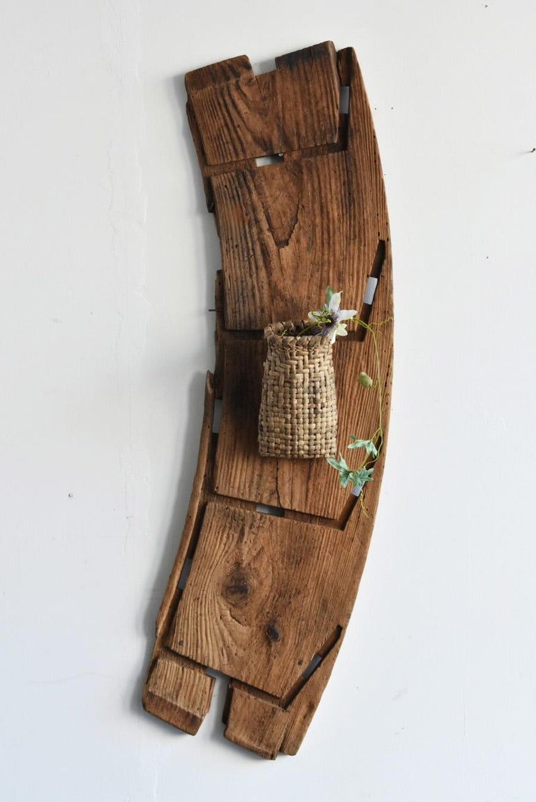 Old Japanese Wabi-Sabi Wall Hanging Vase/1868-1920/Vine Knitting Vase ...