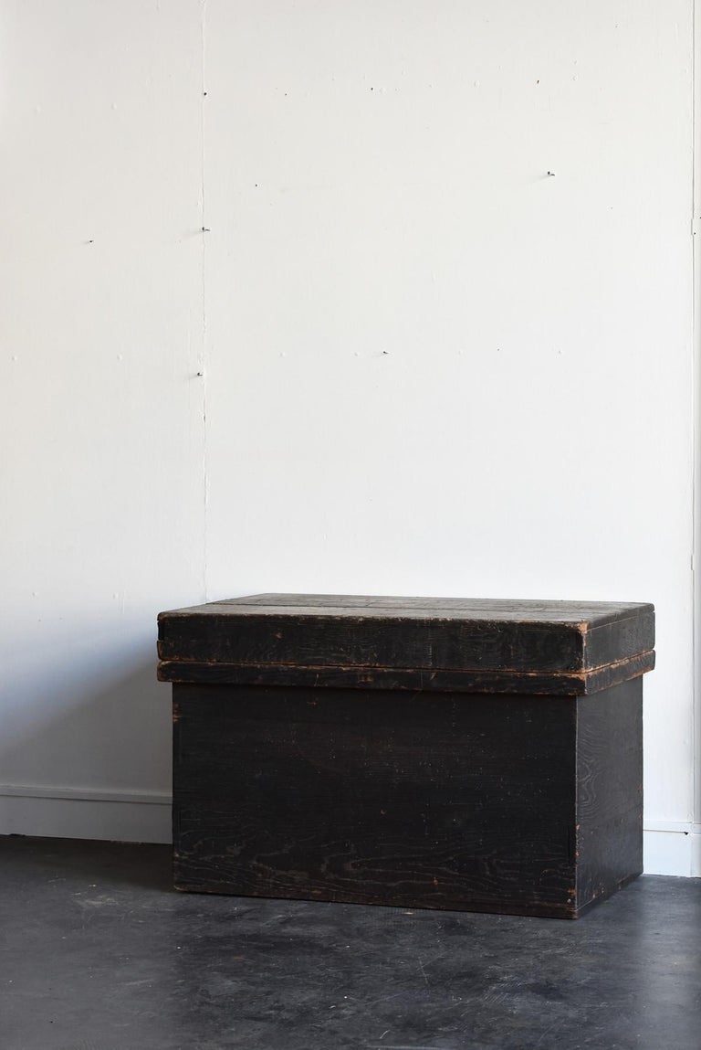 Old Japanese Wooden Box Edo-Meiji Period 1800-1900 / Antique Storage ...