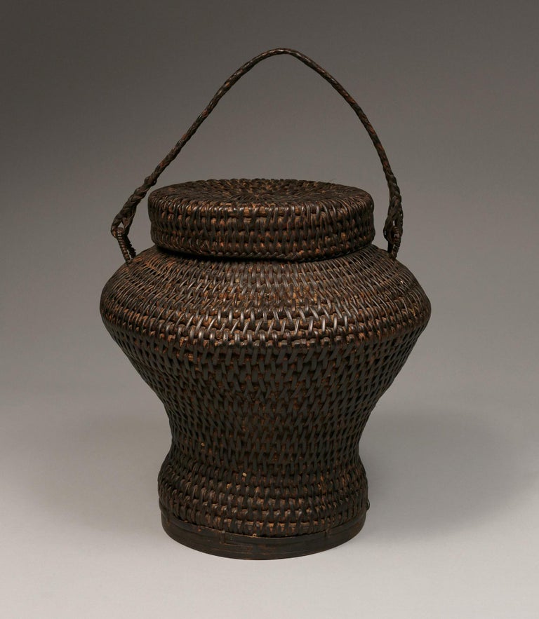 Old Jar-shaped Rice Storage Basket, Philippines, Early to Mid-20th ...