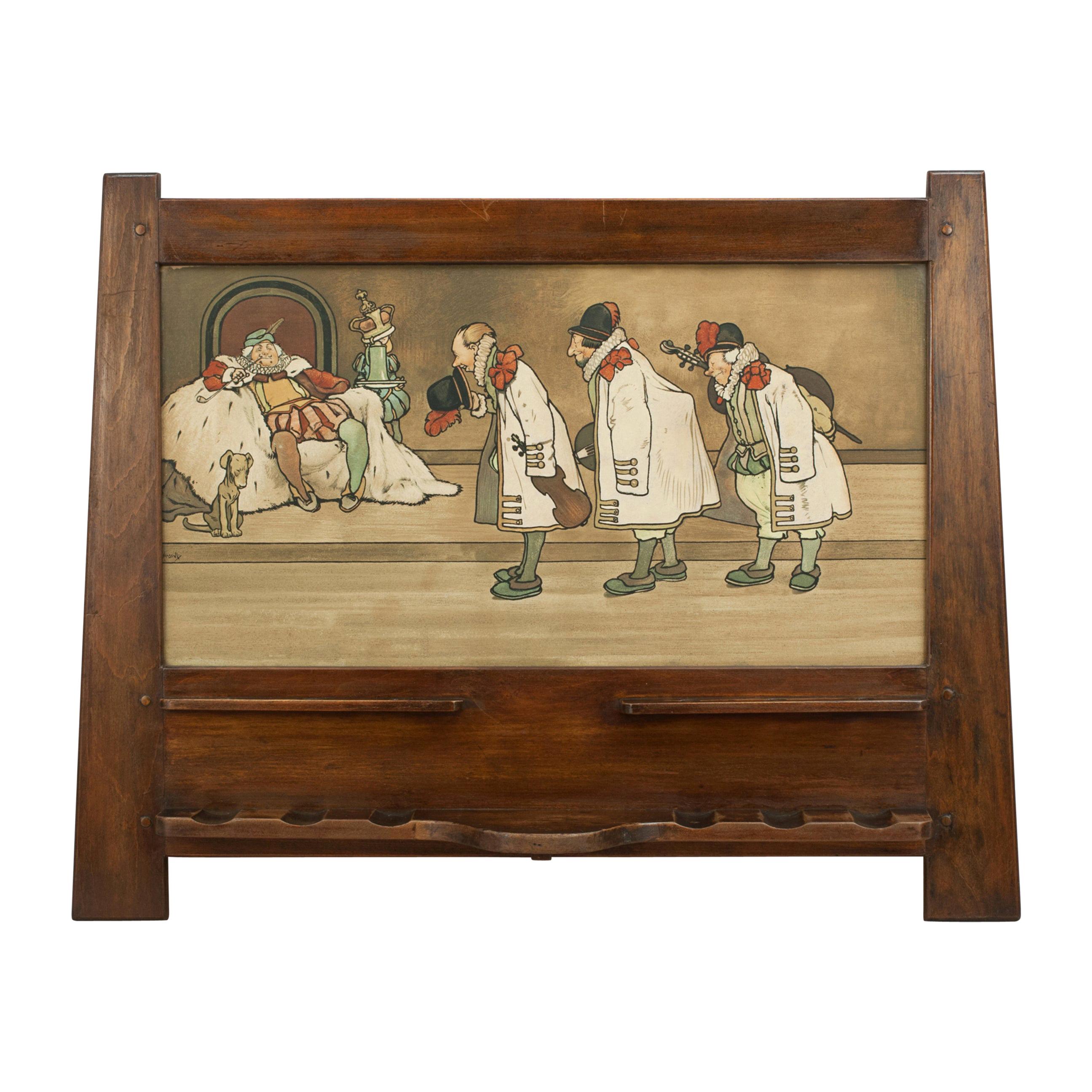 "Old King Cole," Rare, Striking Linoleum Panel with Nursery Rhyme Motif ...