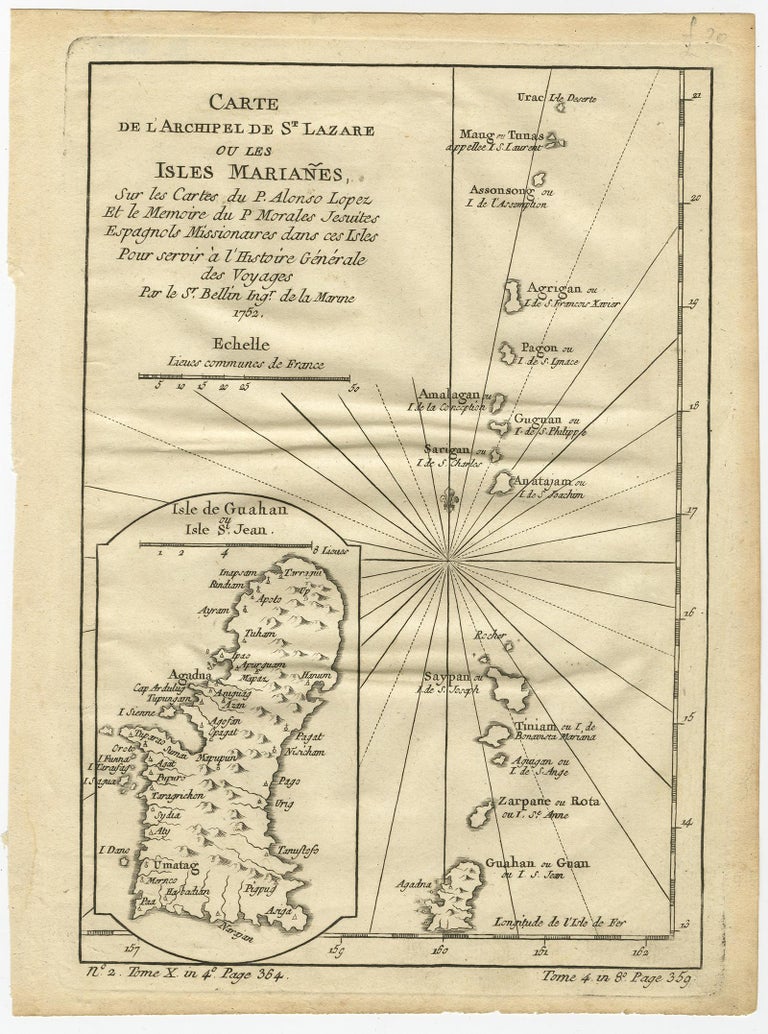 Old Map of the Mariana Island, Guam and Saipan, 1752 at 1stDibs | guam ...