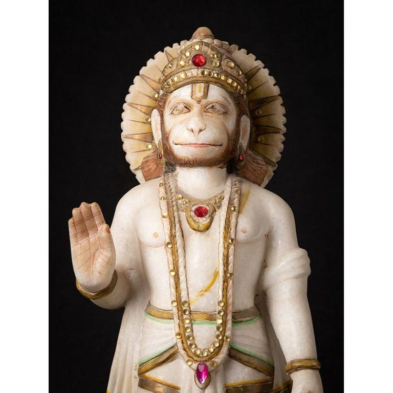 Old Marble Hanuman Statue from India For Sale at 1stDibs