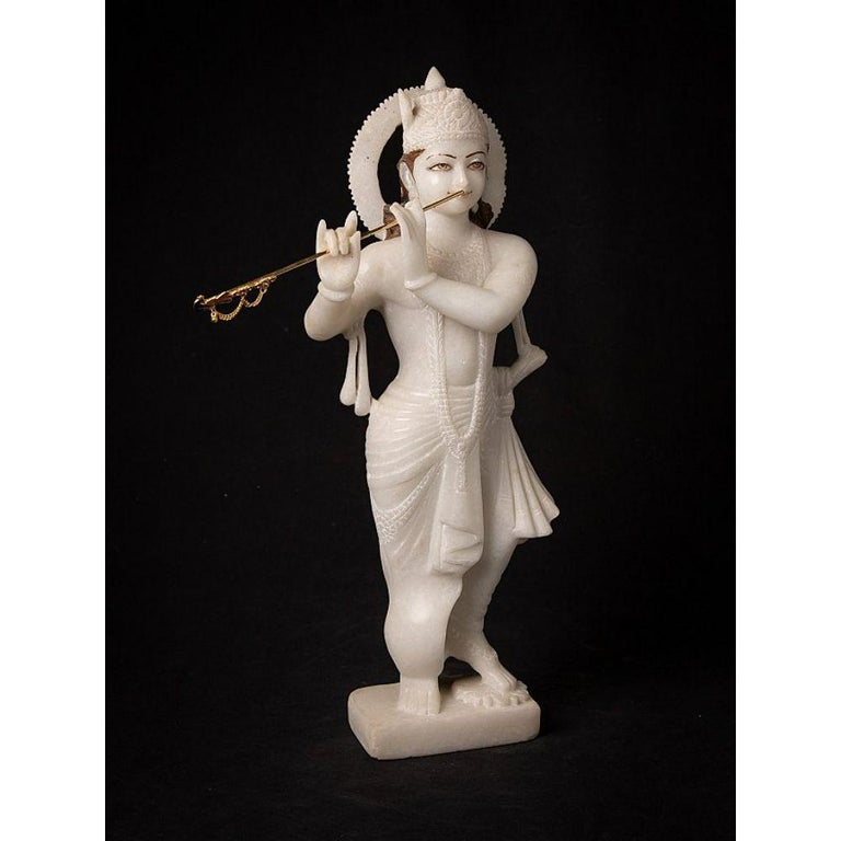 Old Marble Krishna Statue from India For Sale at 1stDibs
