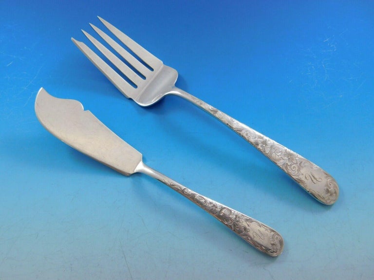 Old Maryland Engraved by Kirk Sterling Silver Flatware Service Set 82 ...
