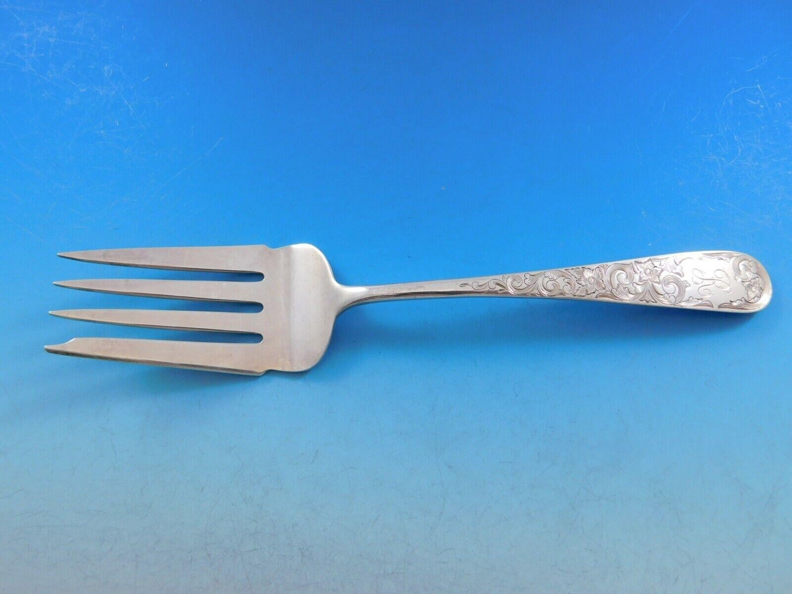 Old Maryland Engraved by Kirk Sterling Silver Flatware Set 142 pcs Mono ...