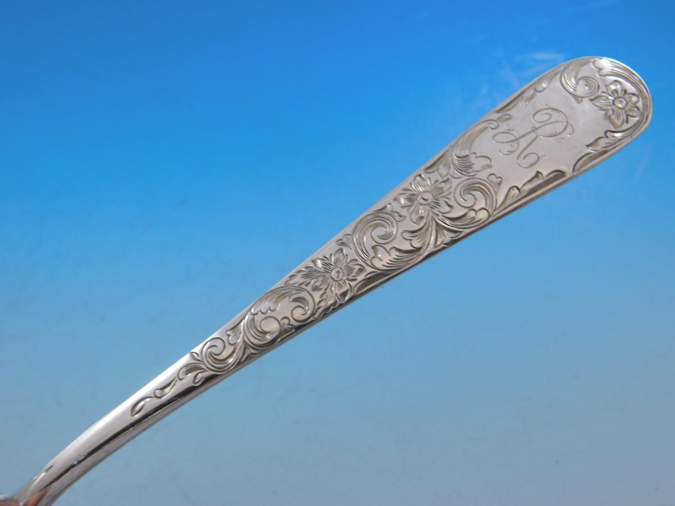 Old Maryland Engraved by Kirk Sterling Silver Flatware Set 143 Pcs Mono ...