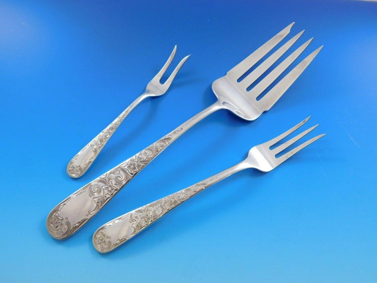 Old Maryland Engraved by Kirk Sterling Silver Flatware Set Service 50 ...