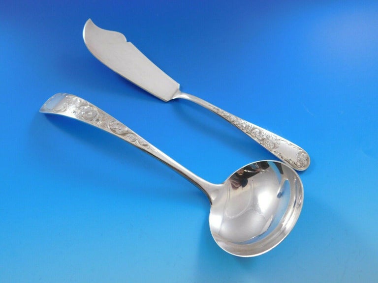 Old Maryland Engraved by Kirk Sterling Silver Flatware Set Service 50 ...