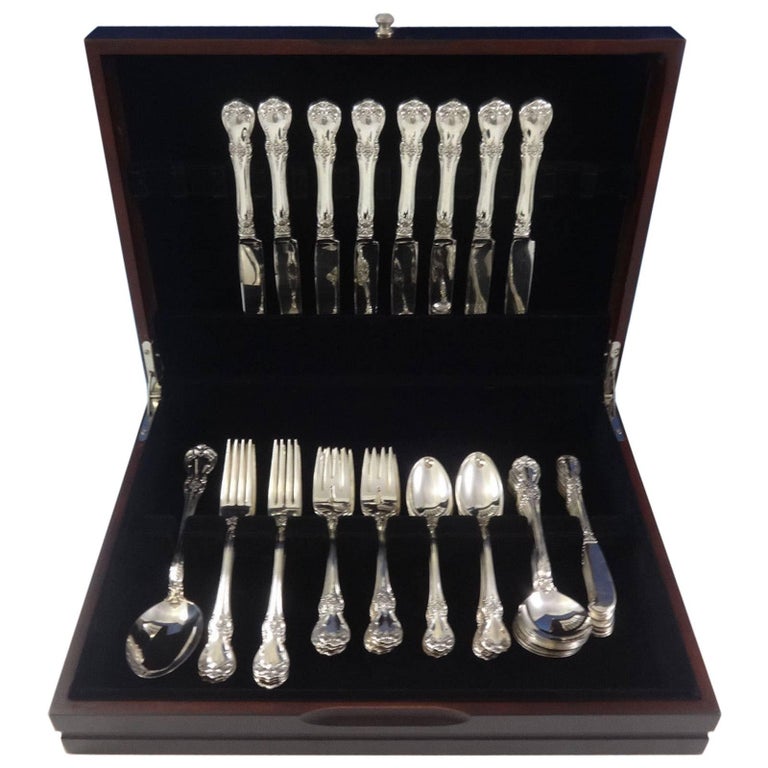 Old Master by Towle Sterling Silver Flatware Set 8 Service, Luncheon 49 ...
