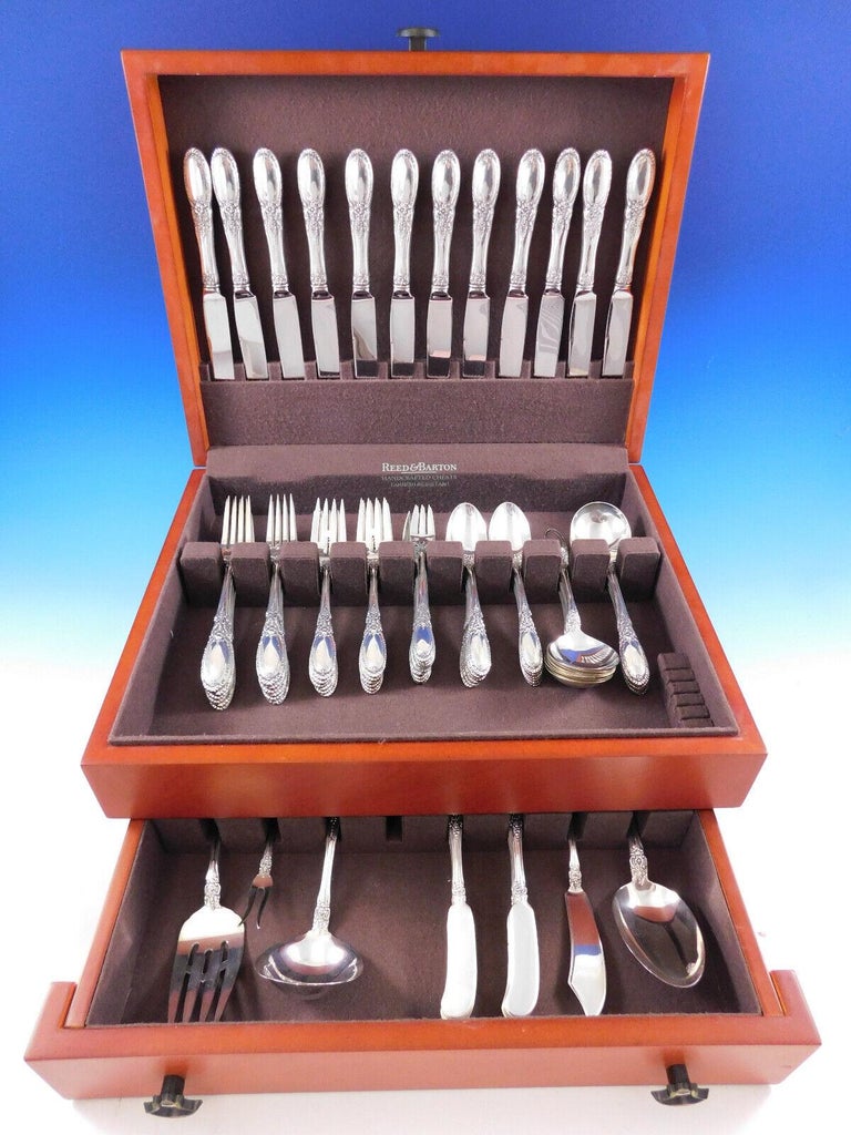Old Mirror by Towle Sterling Silver Flatware Set for 12 Service 89 ...