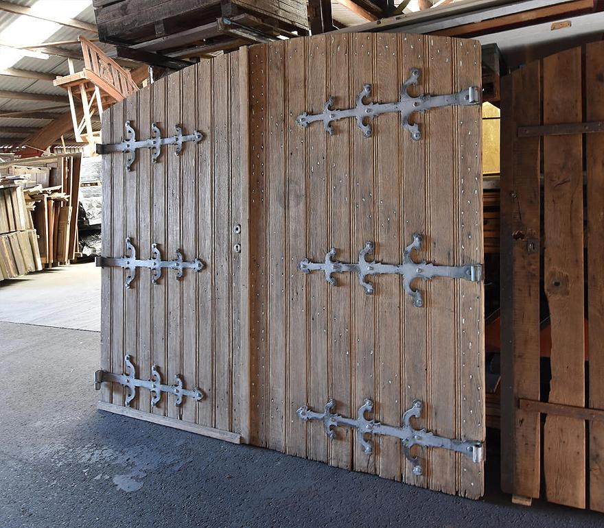 Old Oak Gate with Wrought Iron Hinges 19th Century at 1stDibs | wrought ...