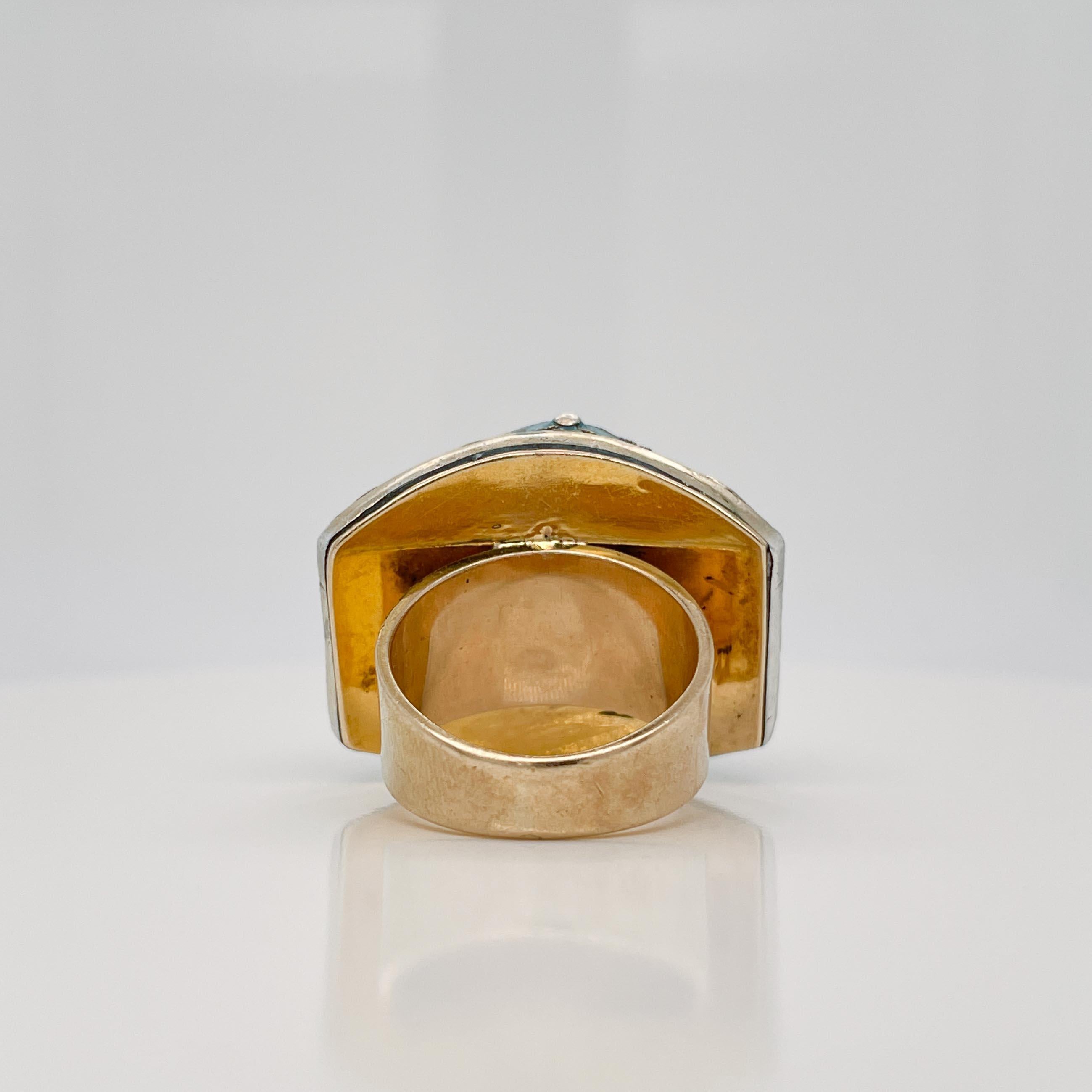 Old or Antique Chinese 14K Gold, Filigree Silver, Enamel, and Jade ...