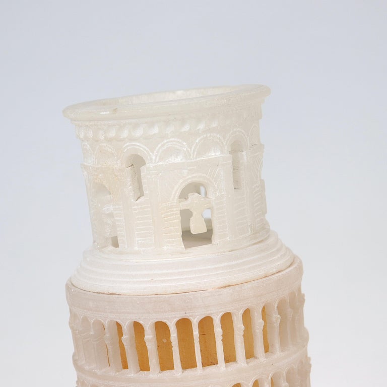 Old or Antique Grand Tour Style Alabaster Leaning Tower of Pisa ...