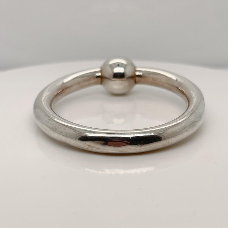Old or Antique Tiffany and Co. Sterling Silver Baby Teething Ring For ...