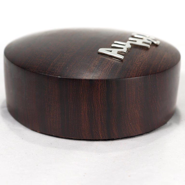 Old or Antique Wood and Silver Auh2o Goldwater Family Name Paperweight ...