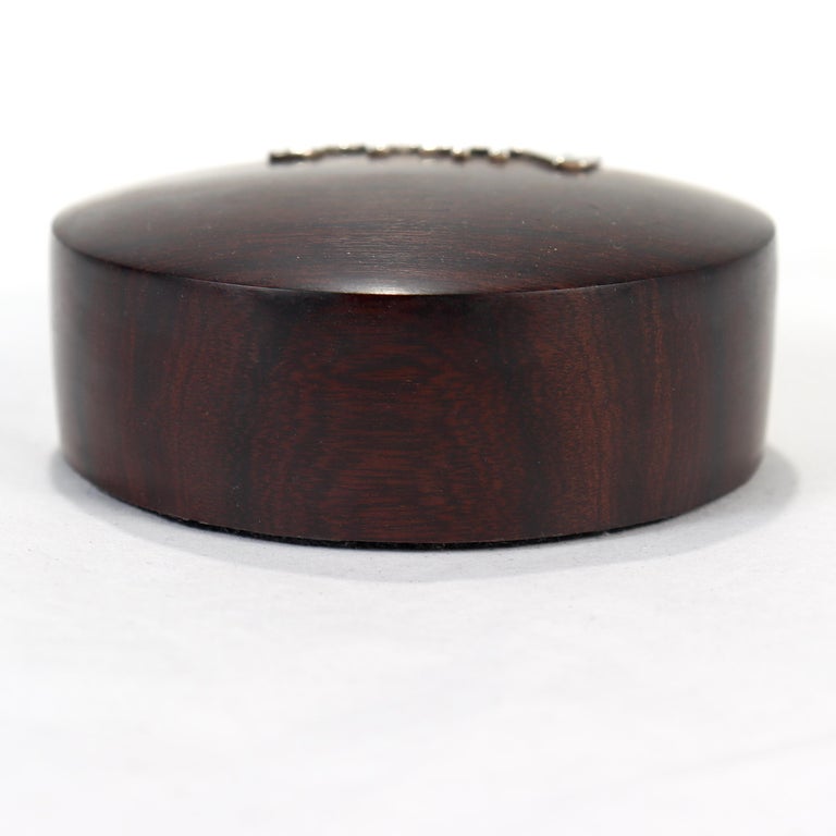 Old or Antique Wood and Silver Auh2o Goldwater Family Name Paperweight ...