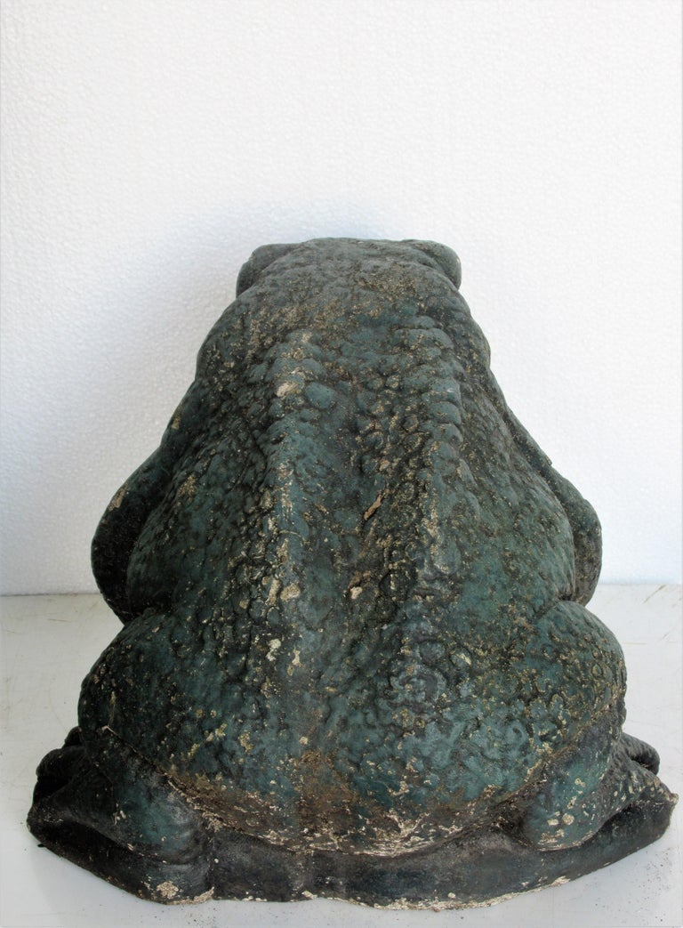 Old Painted Stone Garden Toads at 1stDibs | garden toad statue