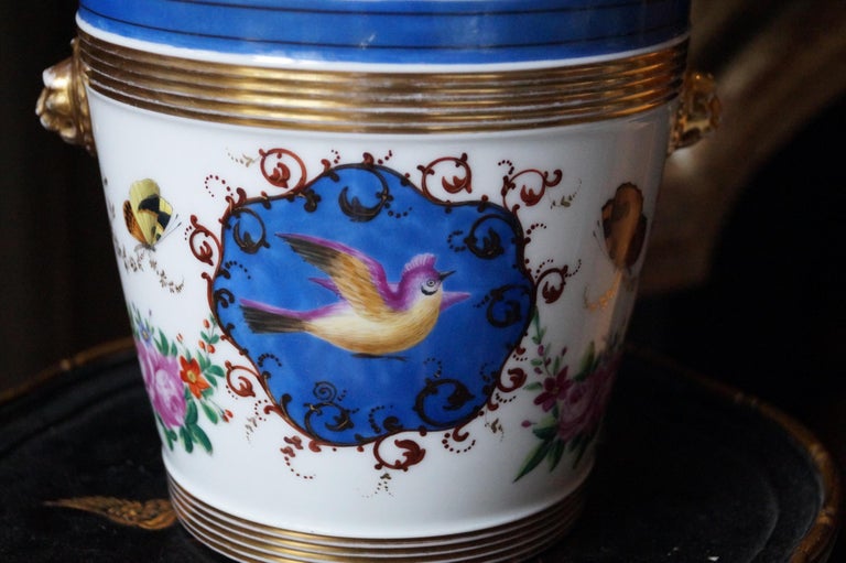 Old Paris Hand Painted Porcelain Flower Pot, France, circa 1880 For ...