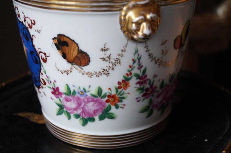 Old Paris Hand Painted Porcelain Flower Pot, France, circa 1880 For ...