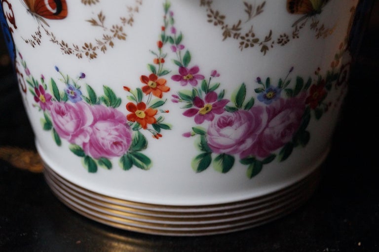 Old Paris Hand Painted Porcelain Flower Pot, France, circa 1880 For ...
