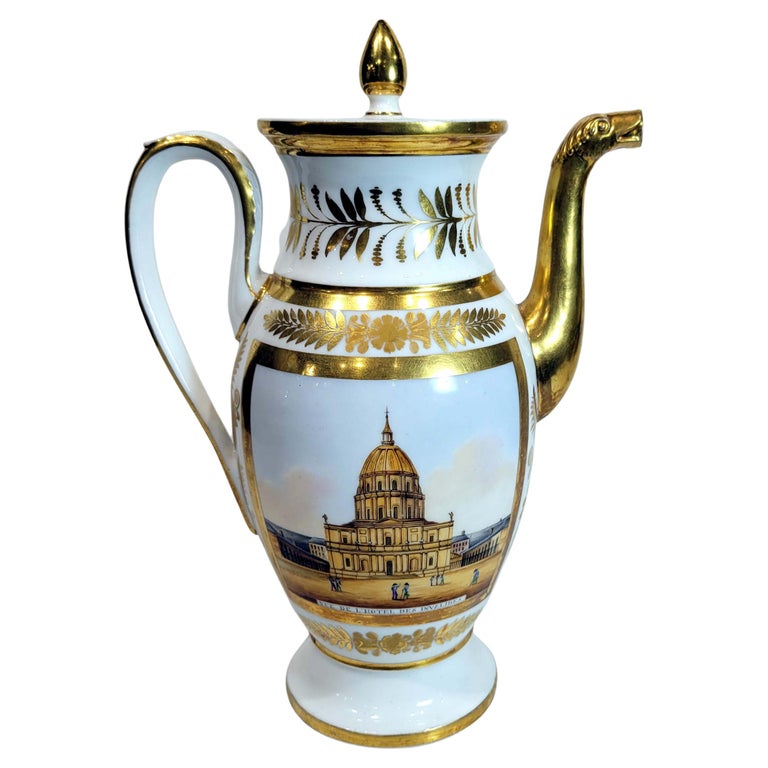 Old Paris Porcelain Coffee Pot, Empire Period, Circa 1800 at 1stDibs