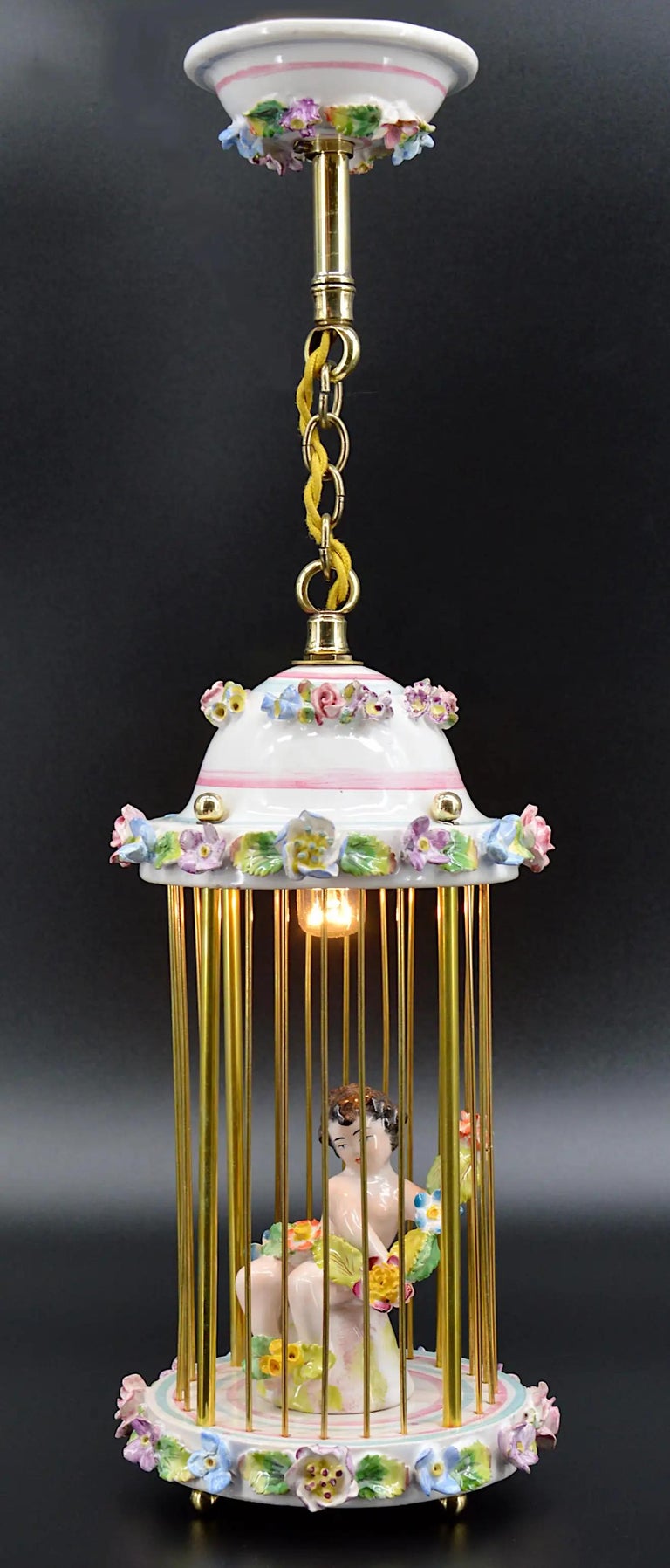 Old Paris Porcelain Lantern Night Light, 1900 For Sale at 1stDibs