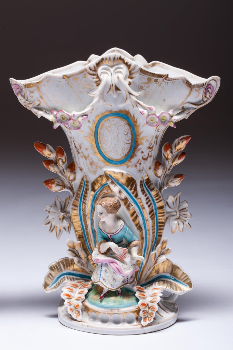 Old Paris Porcelain Vase with Biscuit Figurines For Sale at 1stDibs ...