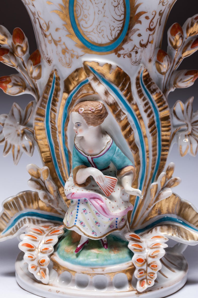 Old Paris Porcelain Vase with Biscuit Figurines For Sale at 1stDibs ...