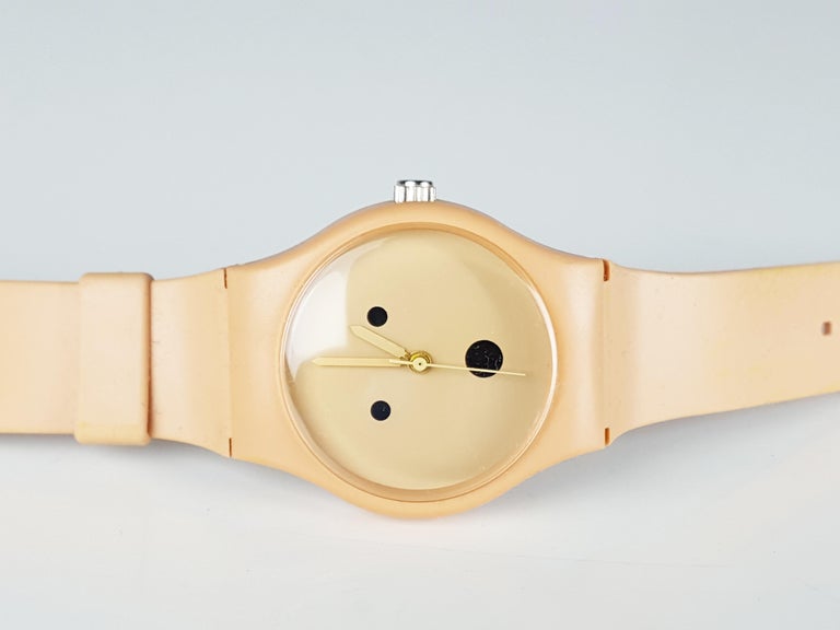 Old Pink Plastic and Rubber '90s Wrist Watch by a. Mendini for Museo ...