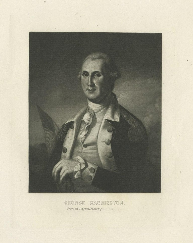 Old Portrait of George Washington, the First President of the US, 1890 ...