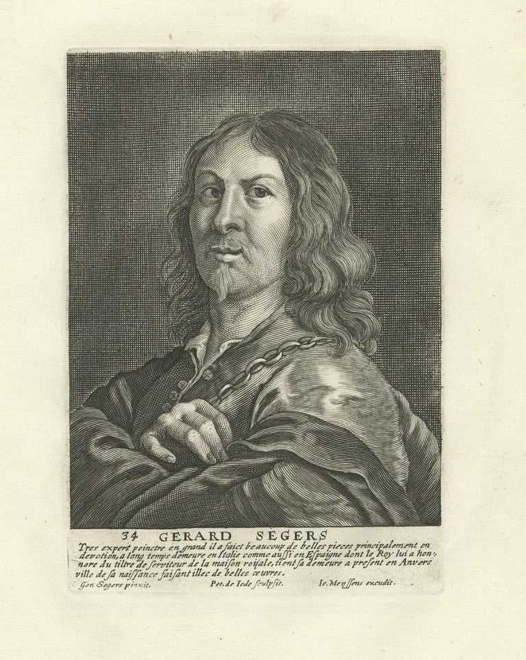 Old Portrait of Painter Gerard Seghers 'Segers', born in Antwerp ...
