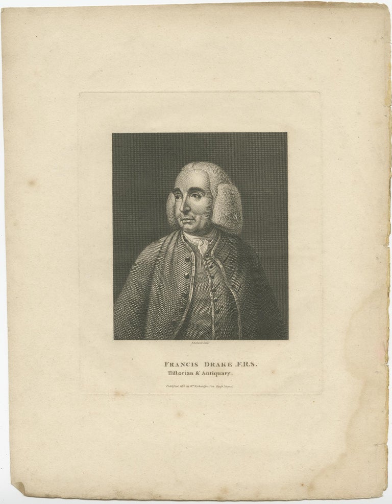 Old Print of Francis Drake, an English Antiquary and Surgeon, 1812 For ...