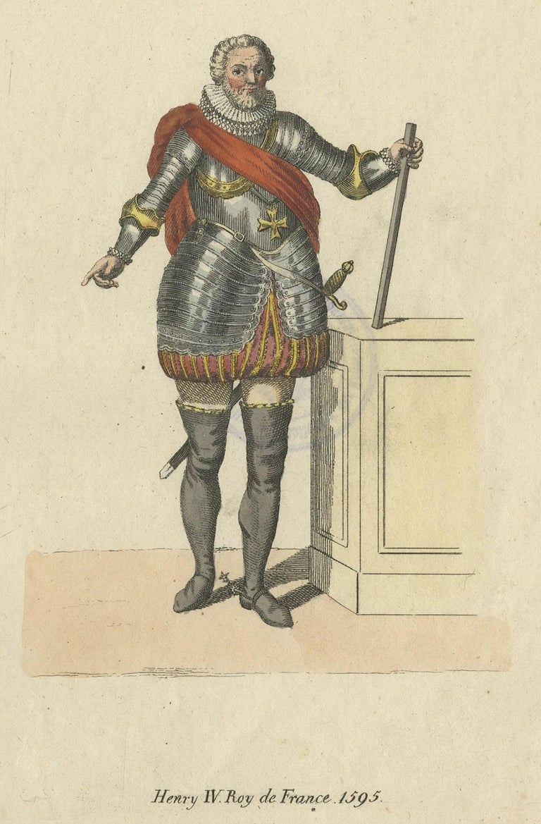Old Print of King of France Henry IV or Good King Henry or Henry the ...