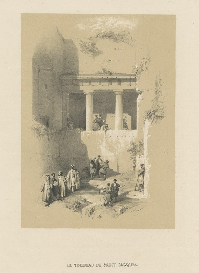 Old Print of Tomb of Jacob, Israel, ca.1845 For Sale at 1stDibs