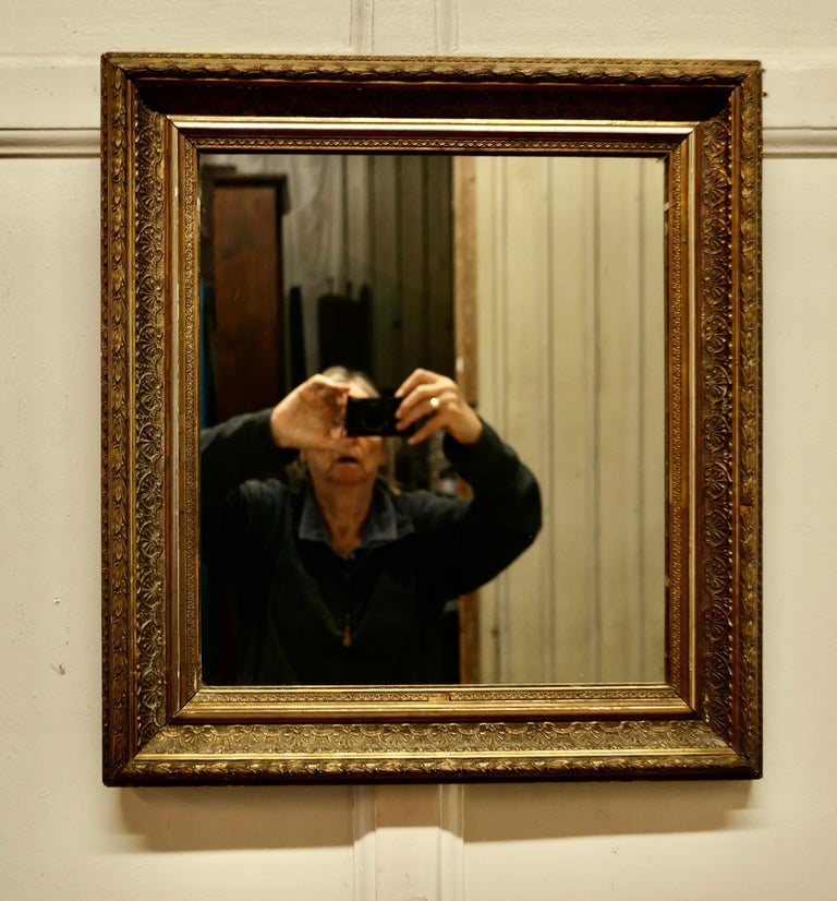 Old Rectangular Gilt Mirror For Sale at 1stDibs