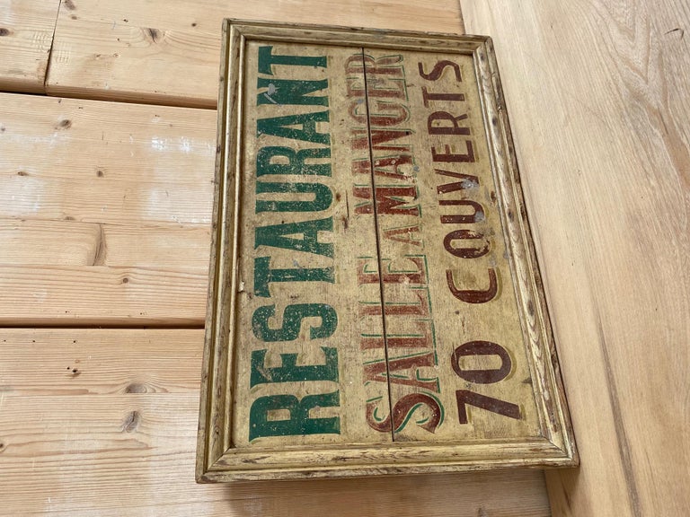 Old Restaurant Sign at 1stDibs