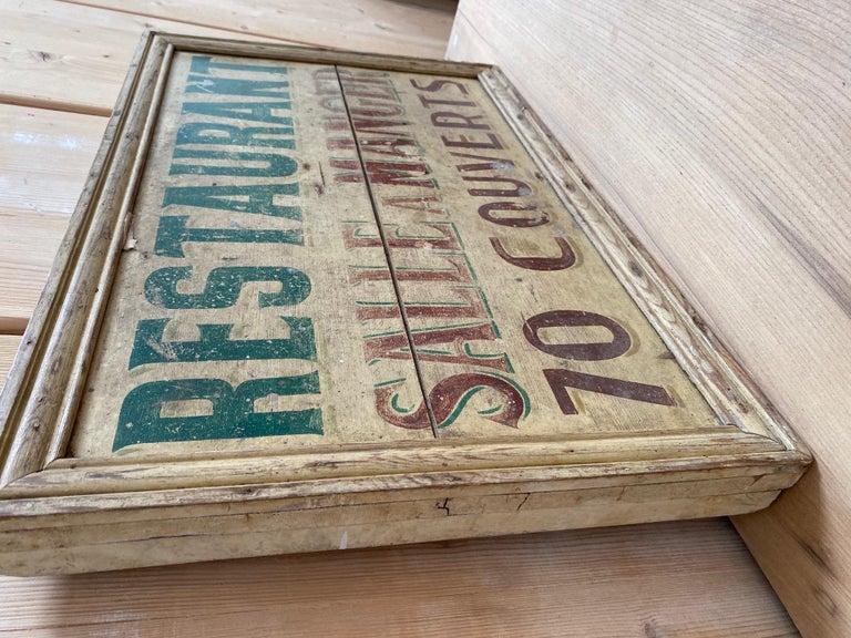 Old Restaurant Sign at 1stDibs