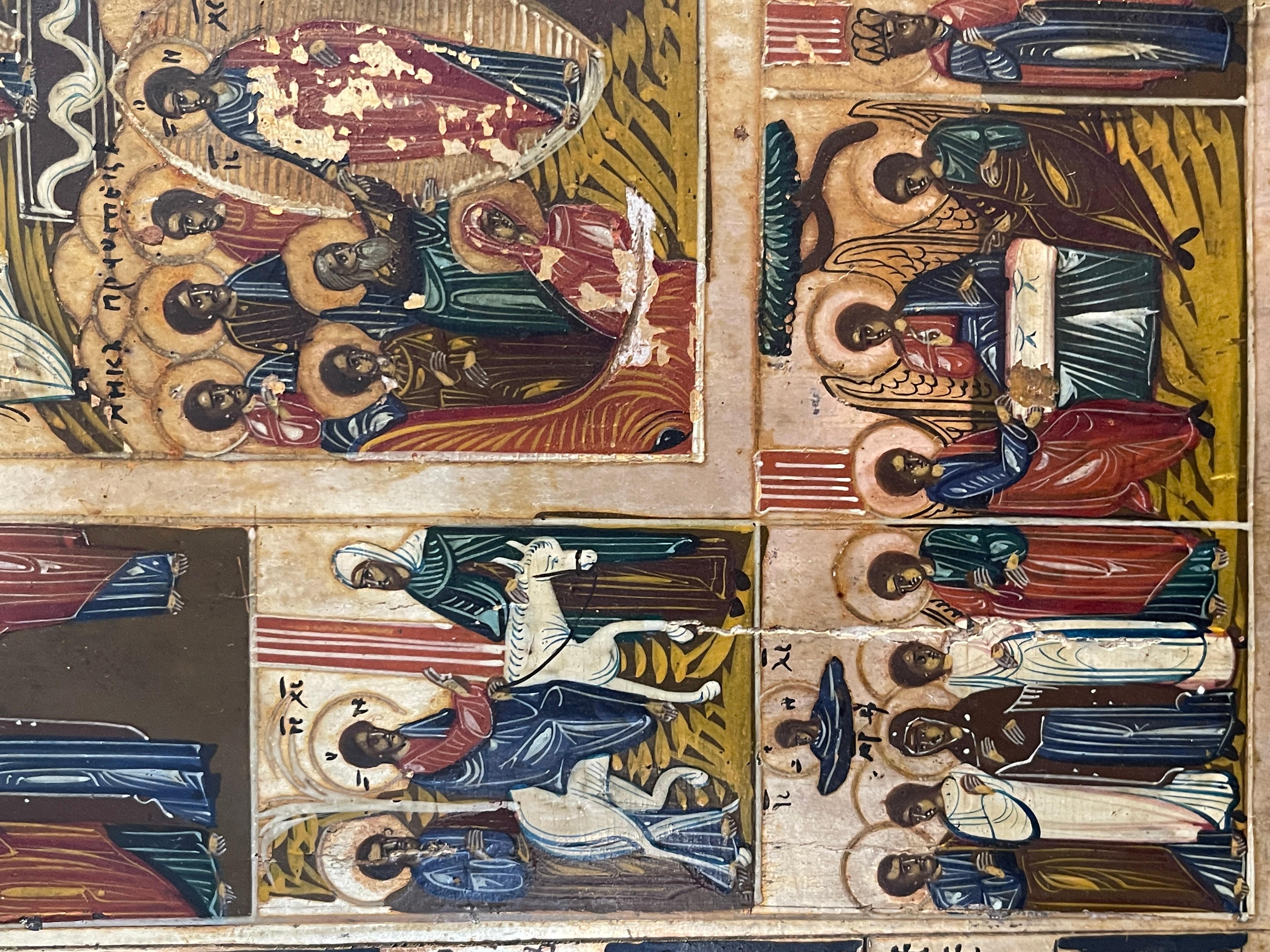 Old Russian Icon, the 12 Stations Up to the Resurrection of Christ For ...