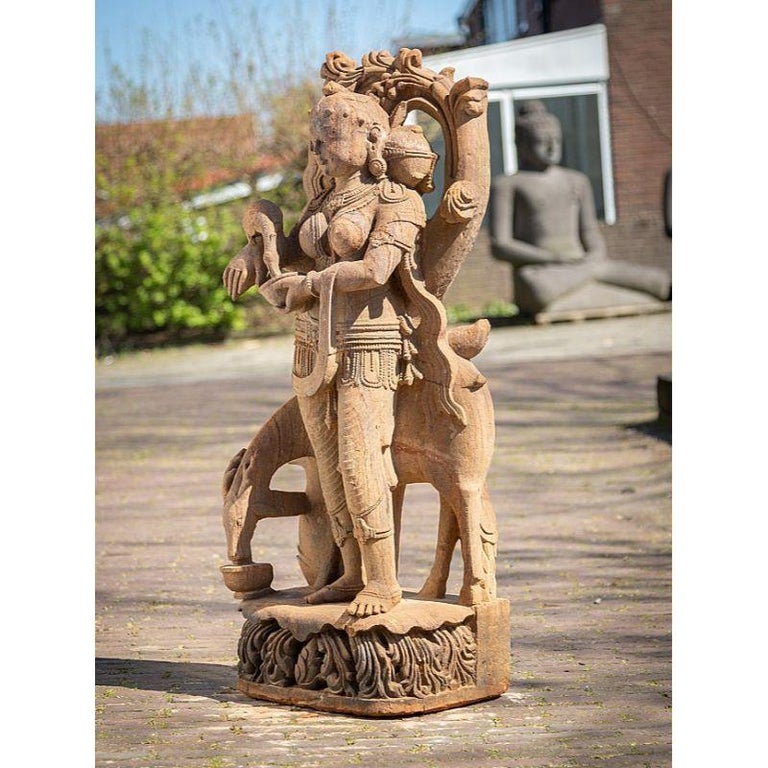 Old Sandstone Absara Lady Statue from India For Sale at 1stDibs