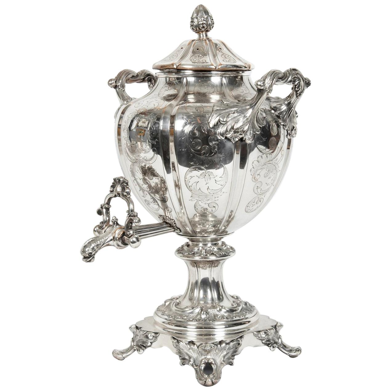 Old Sheffield Silver Plate or Copper Samovar at 1stDibs