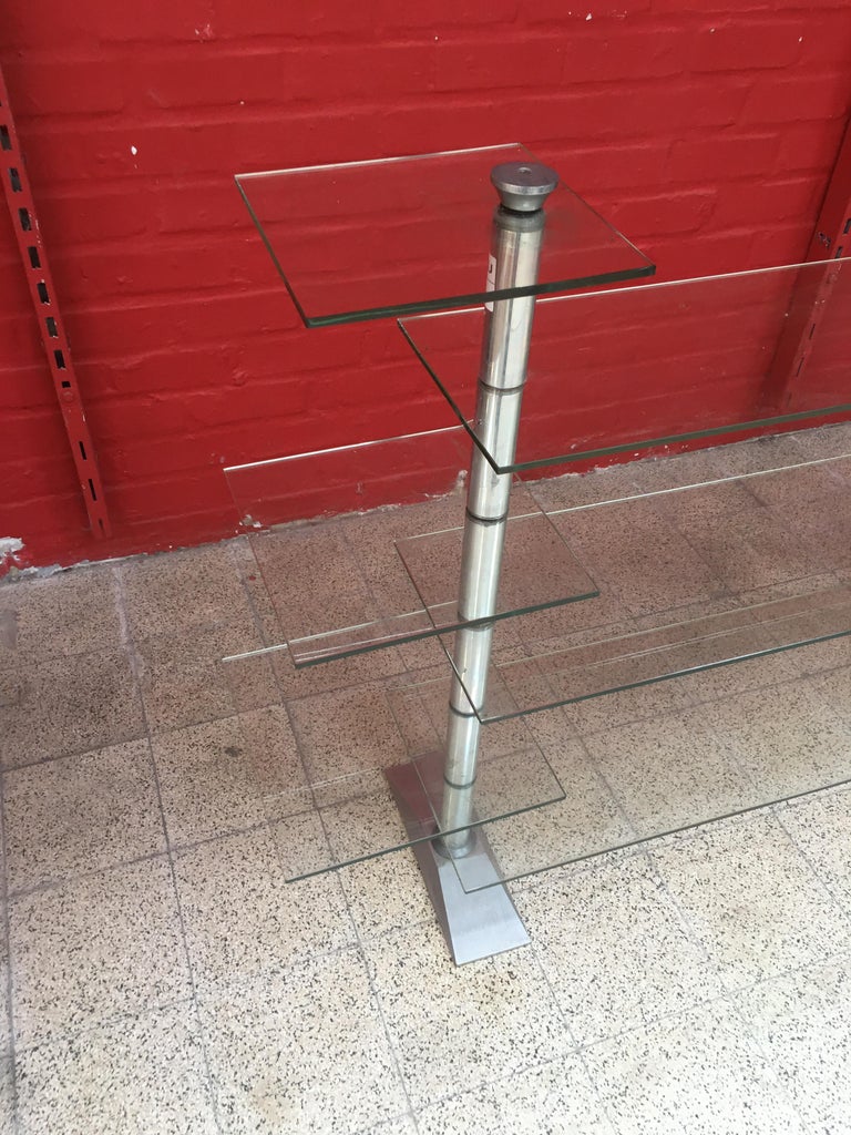 Old Store Shelf, Art Deco Period, Steel and Safety Glass, circa 1930 ...