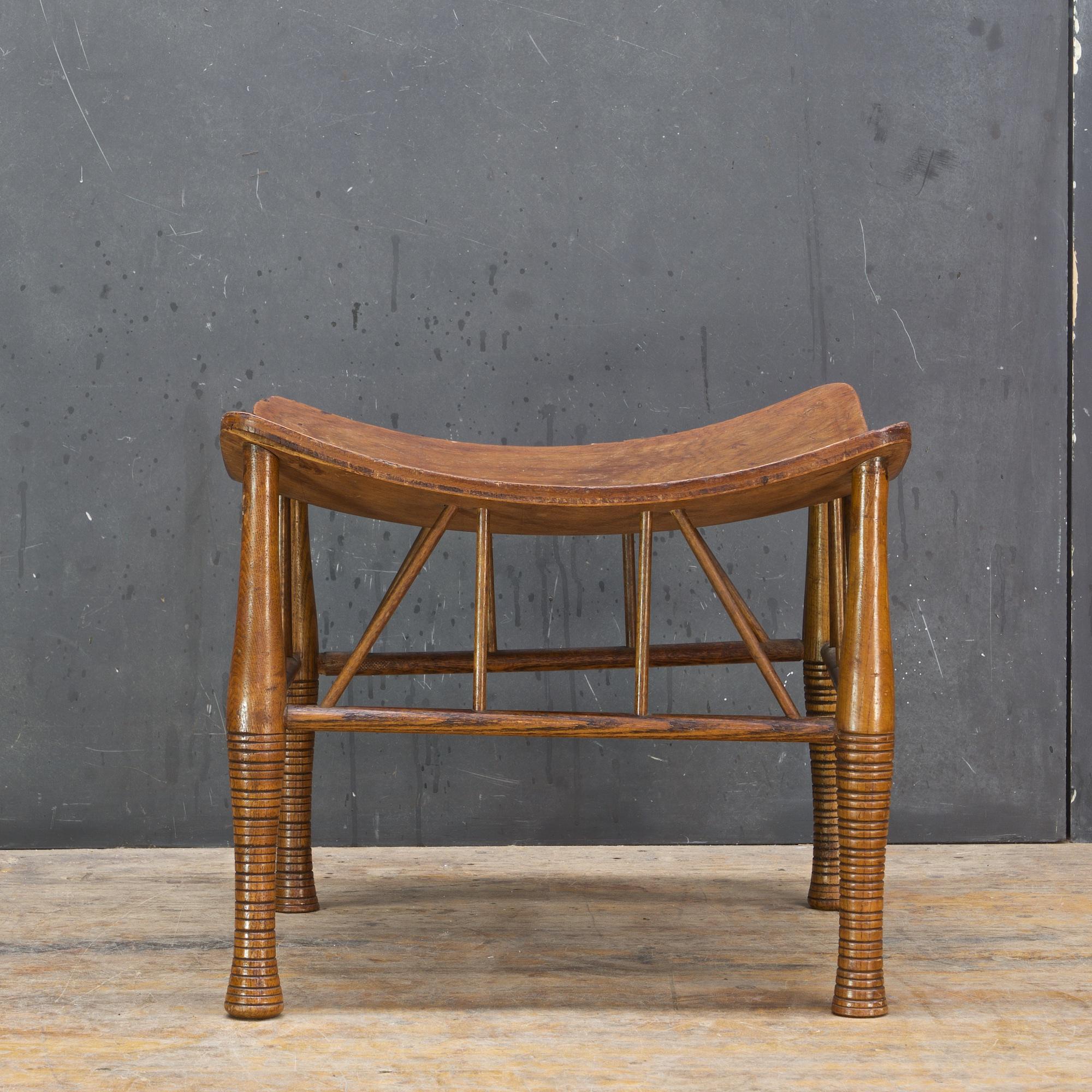 Old Victorian Liberty Thebes Stool Bohemian Egyptian Revival Rustic ...