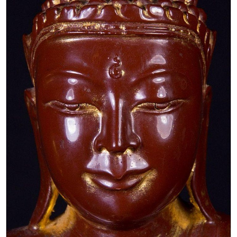 Old Wooden Buddha Statue from Burma For Sale at 1stDibs