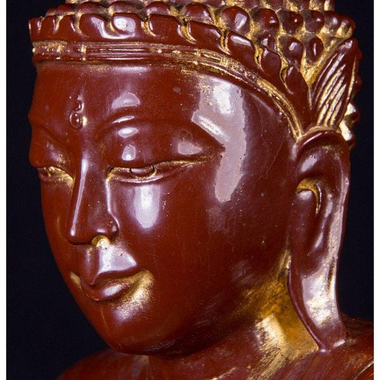 Old Wooden Buddha Statue from Burma For Sale at 1stDibs