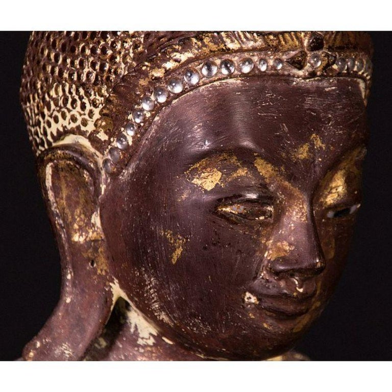 Old Wooden Buddha Statue from Burma For Sale at 1stDibs
