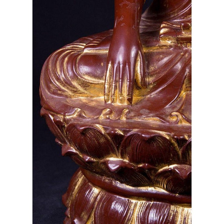 Old Wooden Buddha Statue from Burma For Sale at 1stDibs